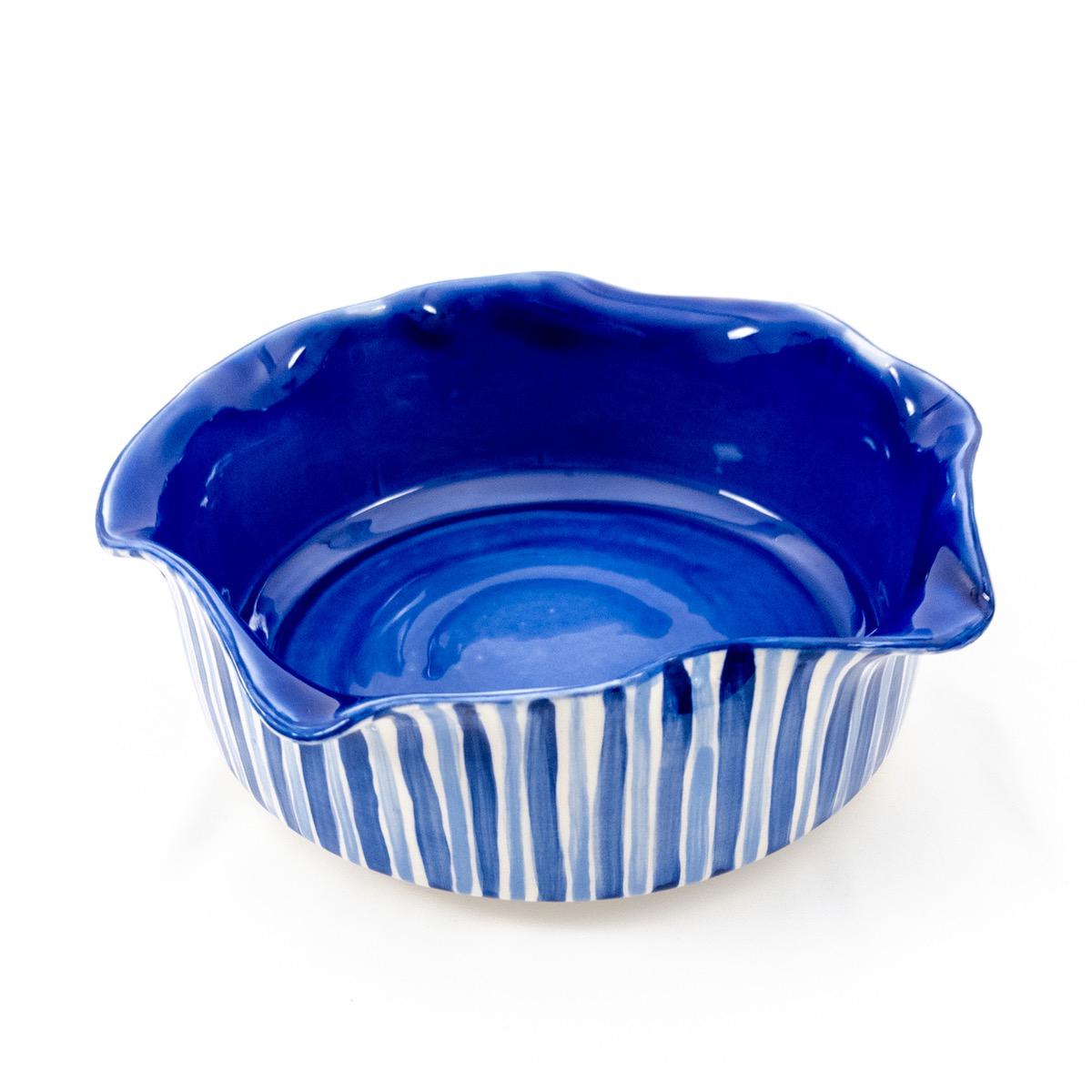 Deep Dish Wonky - Solid Blue / Stripes – Pause Room